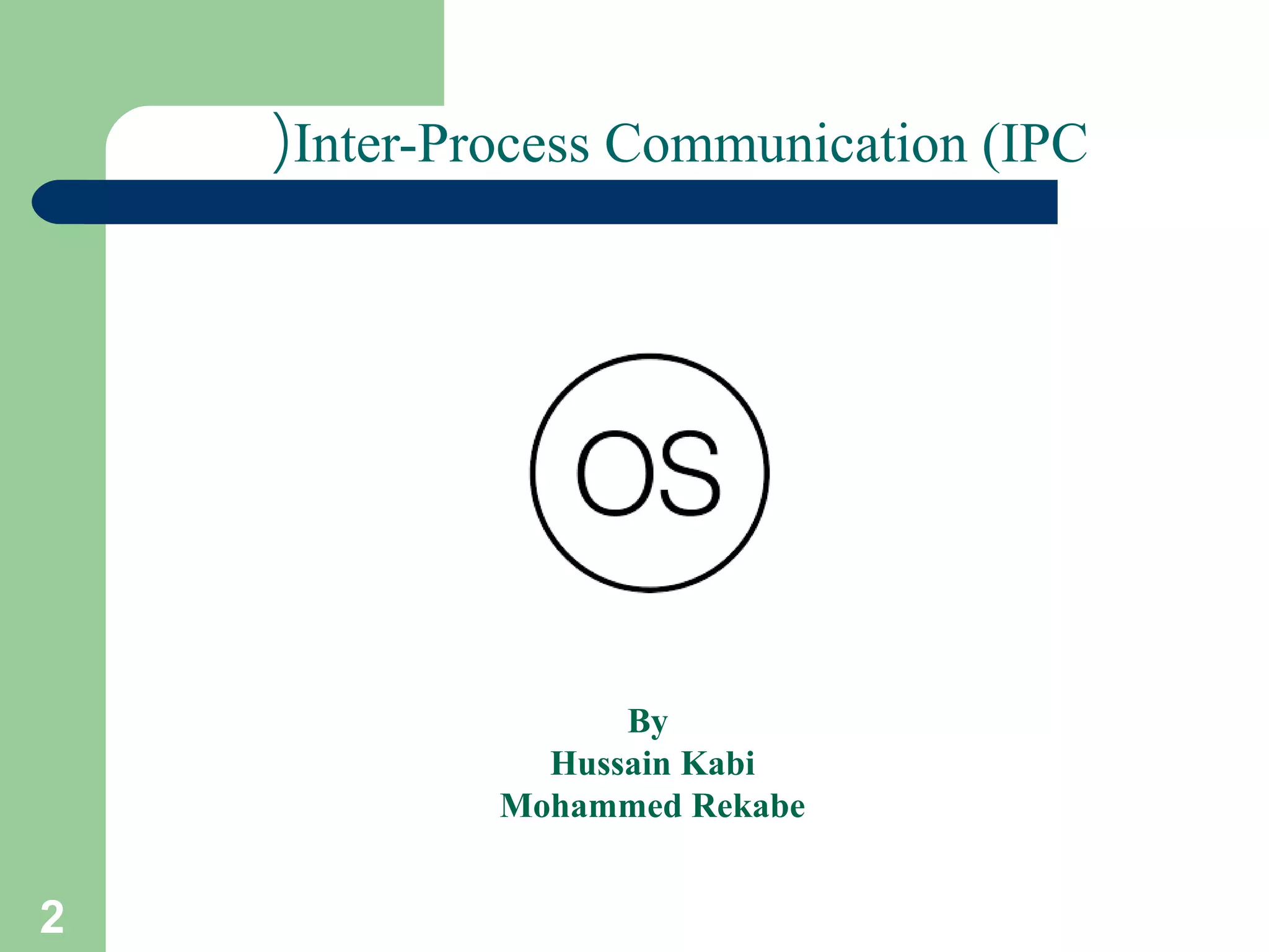Interprocess Communication Ipc In Os Ppt 