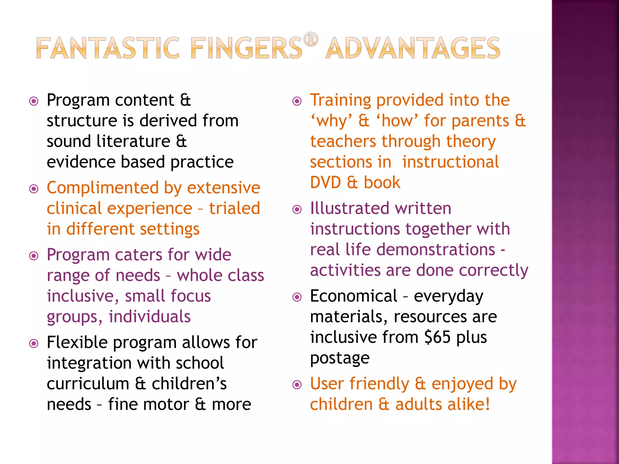Fantastic Fingers® Fine Motor Program - www.learnwithmyfantasticfingers.com
