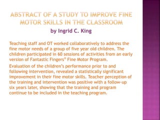 Fantastic Fingers® Fine Motor Program - www.learnwithmyfantasticfingers.com