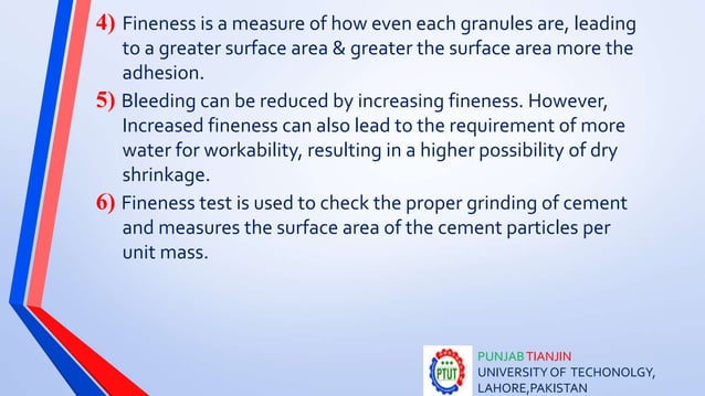 Fineness test of Cement | PPTX | Physics | Science