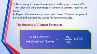 Fineness test of Cement | PPTX