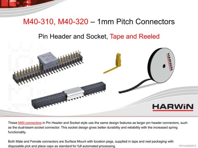 Fine pitch connectors PTM | PPT