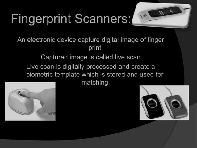 Finer print scanner | PPTX | Technology & Computing