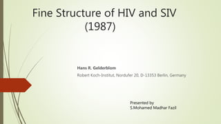 Fine sructure of hiv and siv | PPT