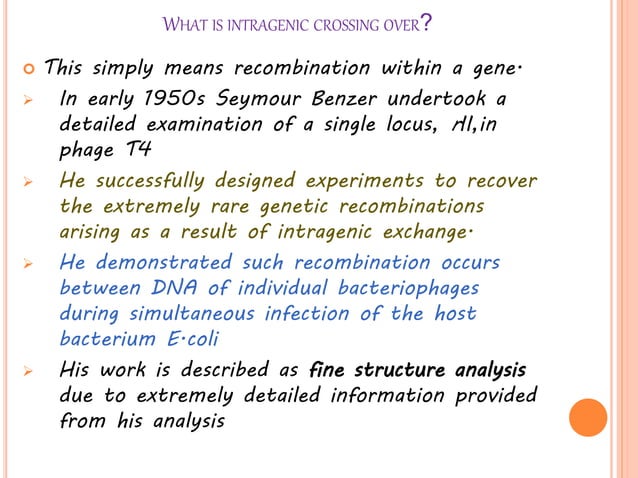Fine structureof gene,allelic complementation,and split gene | PPTX