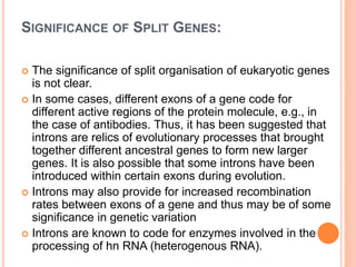 Fine structureof gene,allelic complementation,and split gene | PPT