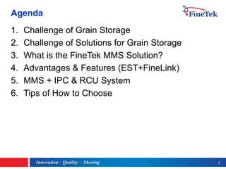 FineTek (Taiwan) MMS Solution for Monitoring Grain Silo Storage | PPT