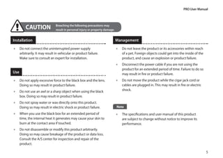 FINEVu PRO Full HD English Manual - www.bilkamera.se