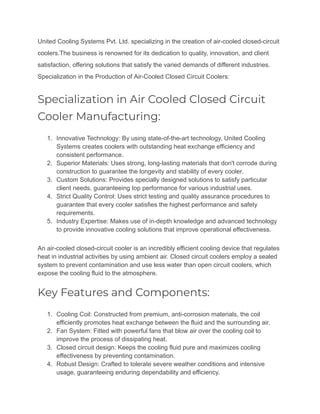 Expert in Heat Exchanger Manufacturing and Fin Fan Coolers | PDF