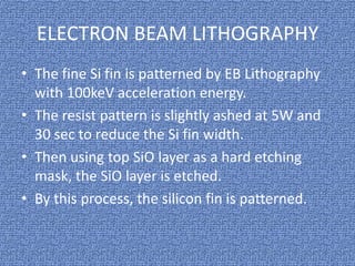 Finfet; My 3rd PPT in clg | PPTX
