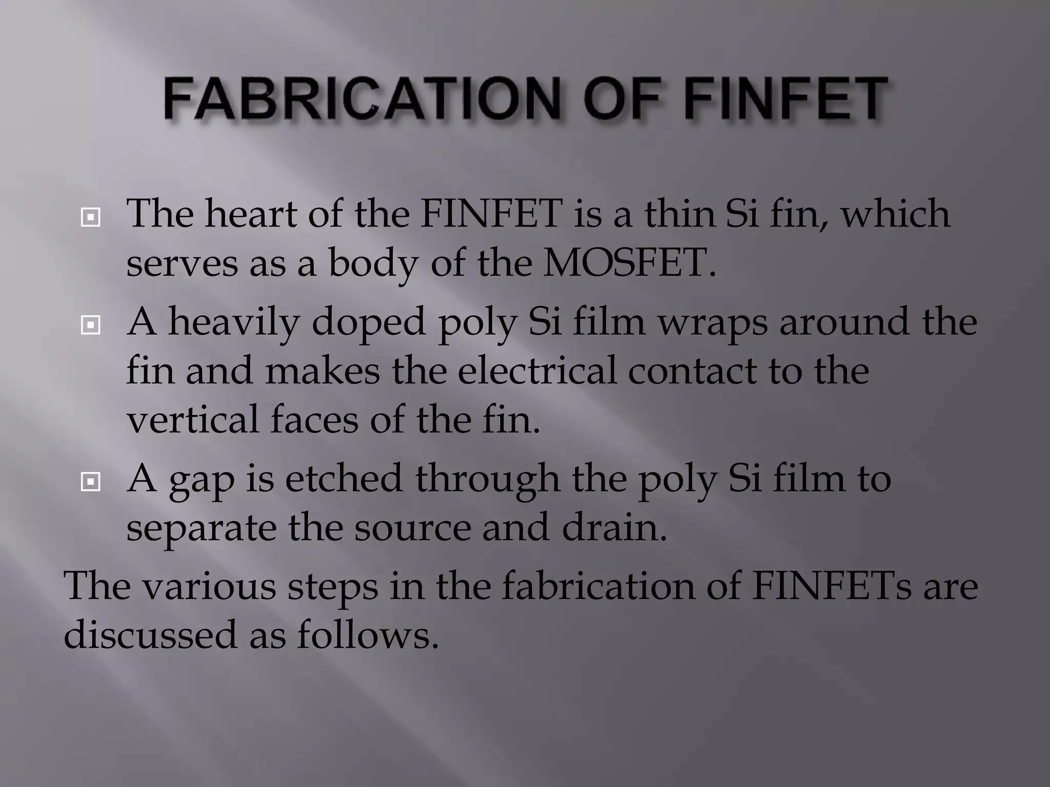 Finfet | PPTX