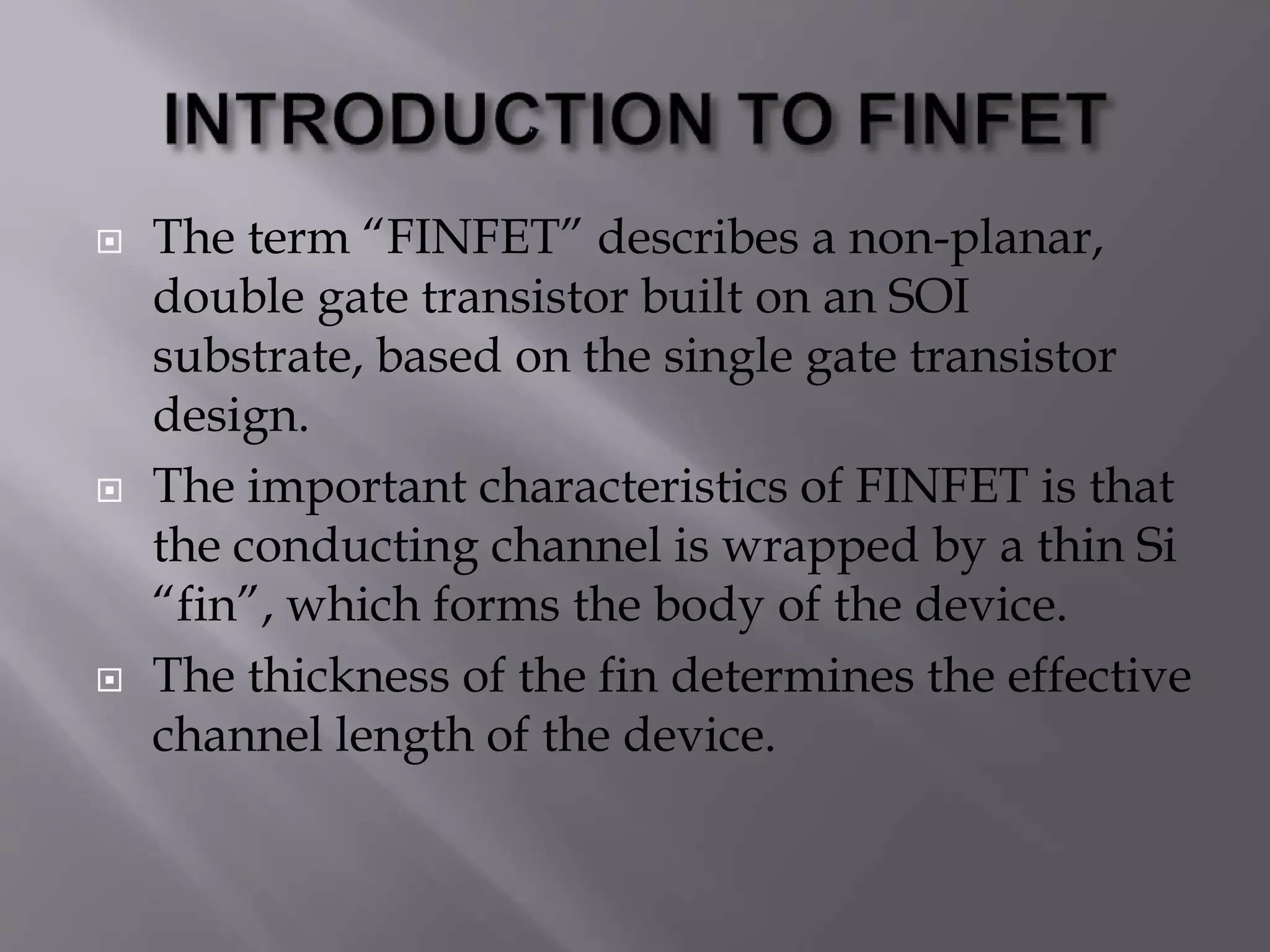 Finfet | PPTX