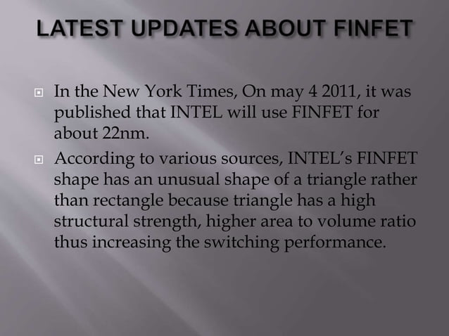 Finfet | PPTX