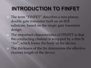 Finfet | PPTX