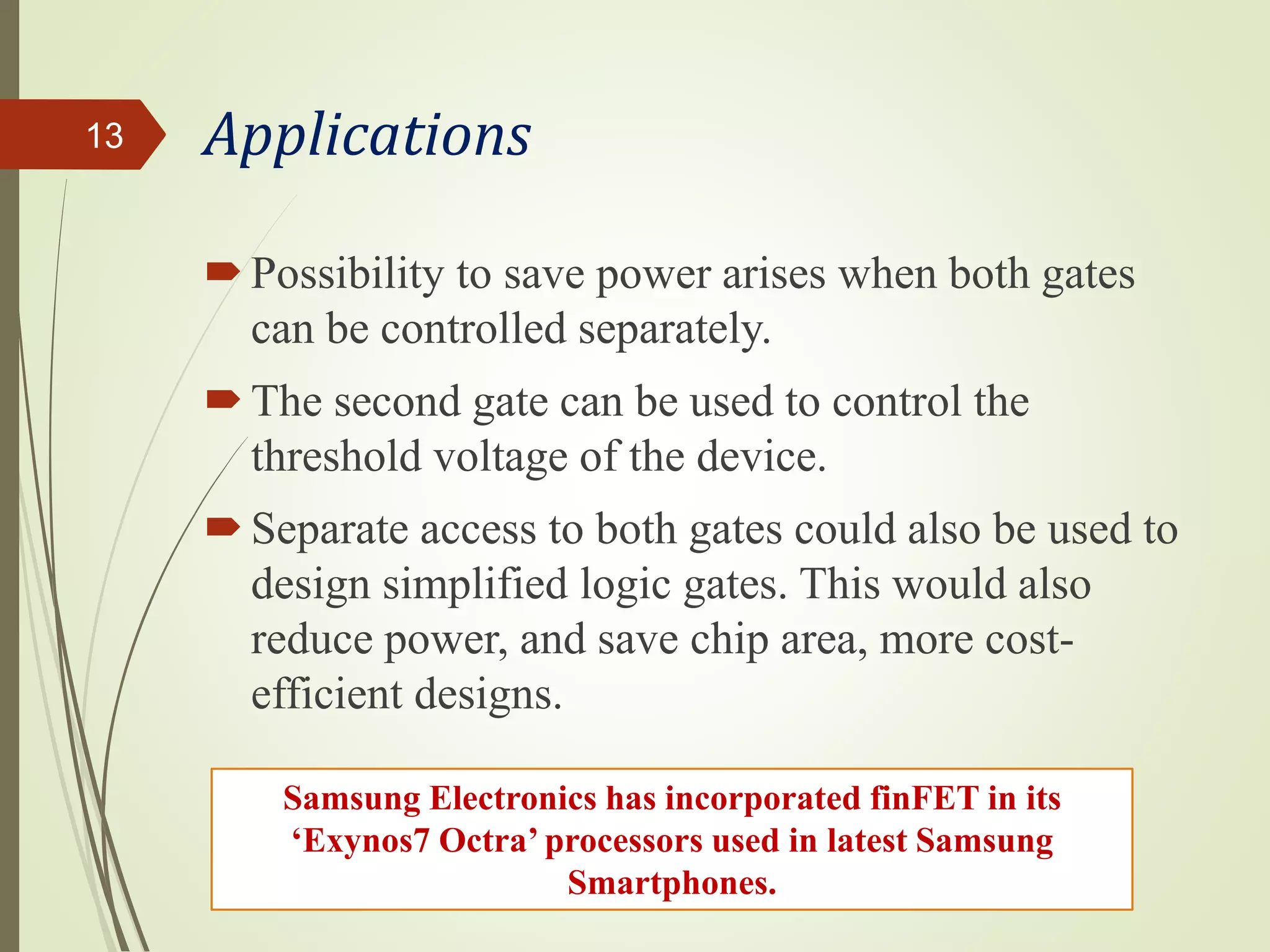 Introduction to FINFET, Details of FinFET | PPTX