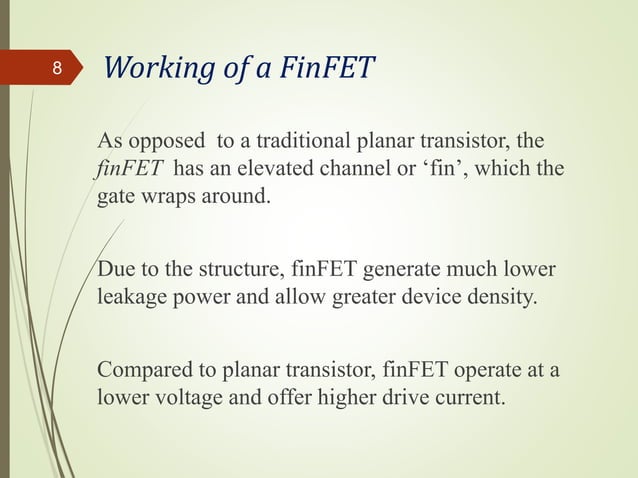 Introduction to FINFET, Details of FinFET | PPTX | Physics | Science