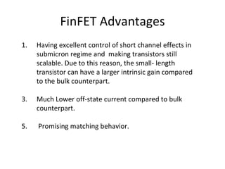 Fin Fet Technology by SAMRA | PPT