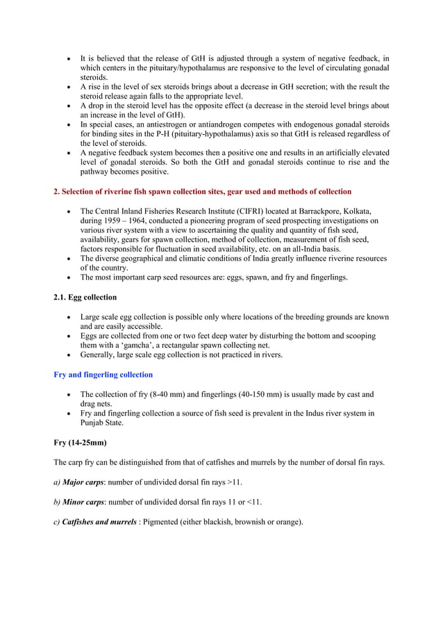 Finfish breeding and hatchery management pdf | PDF | Zoos & Aquariums ...