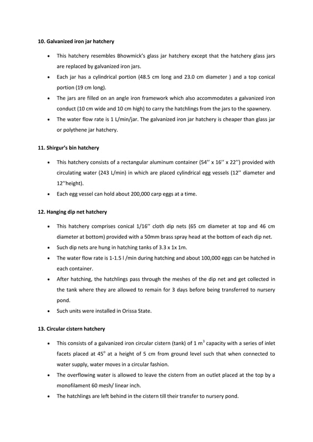 Finfish breeding and hatchery management pdf | PDF | Zoos & Aquariums ...