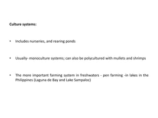 Fin fish culture systems.ppt commercial important | PPT