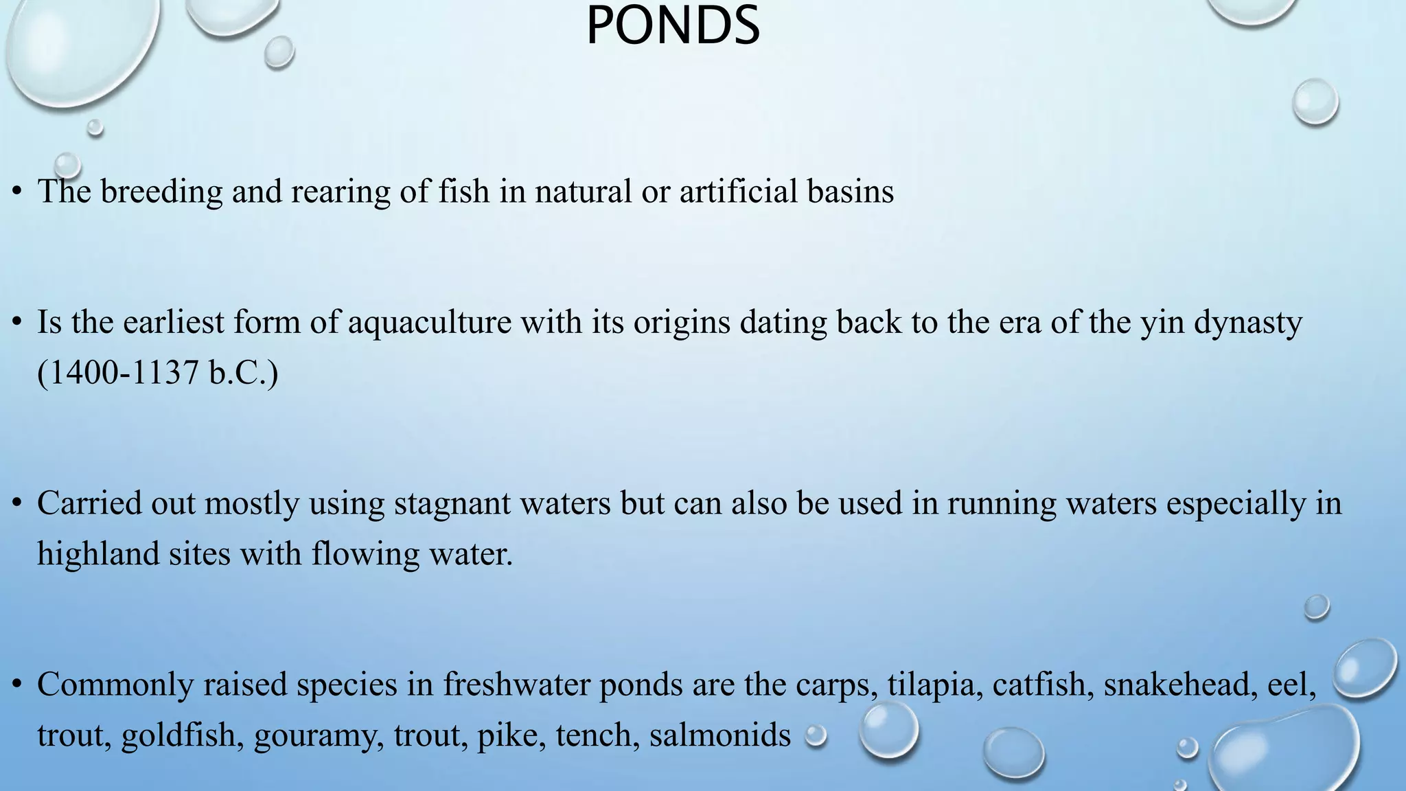 Finfish culture systems and practices | PPTX