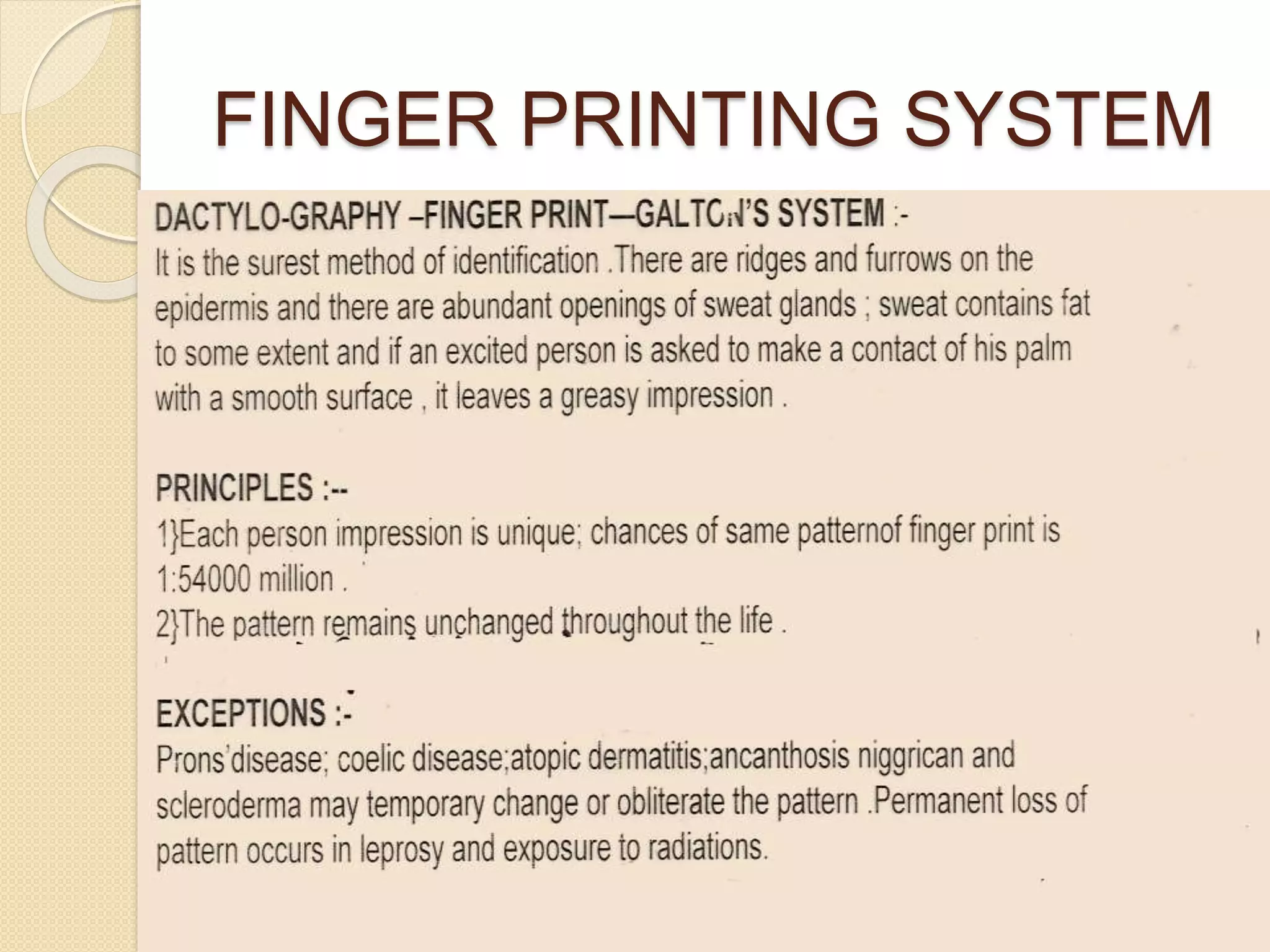 Finger printing | PPTX