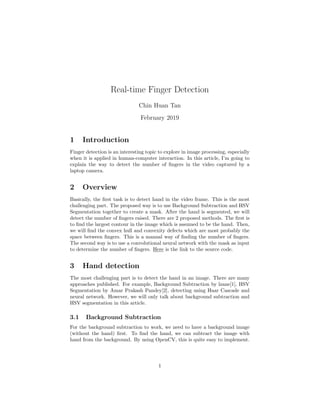 Finger detection | PDF