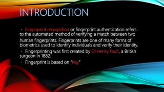 Finger Print Sensor | PPT