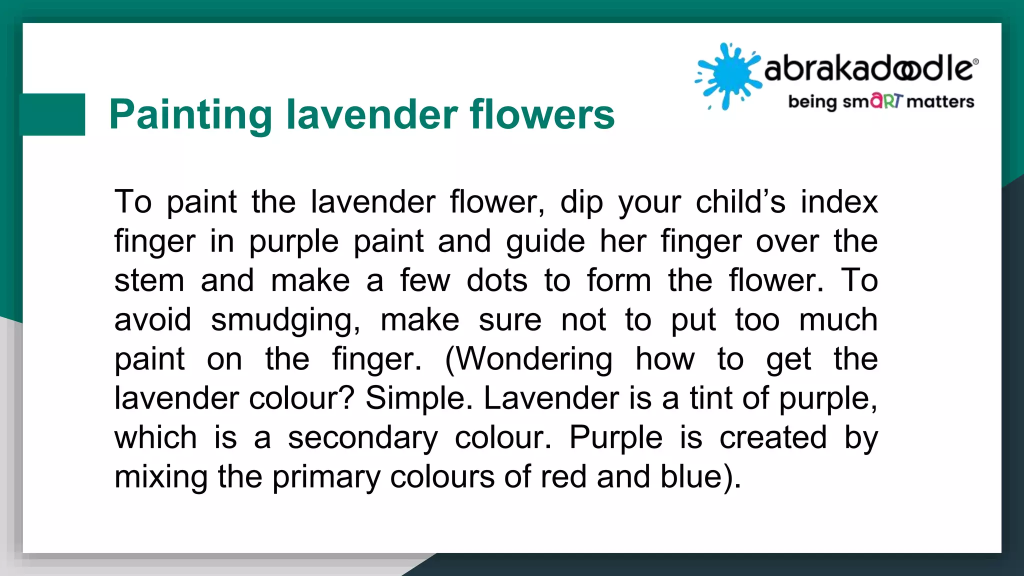 Finger paint art activities for preschoolers | Abrakadoodle | PPTX