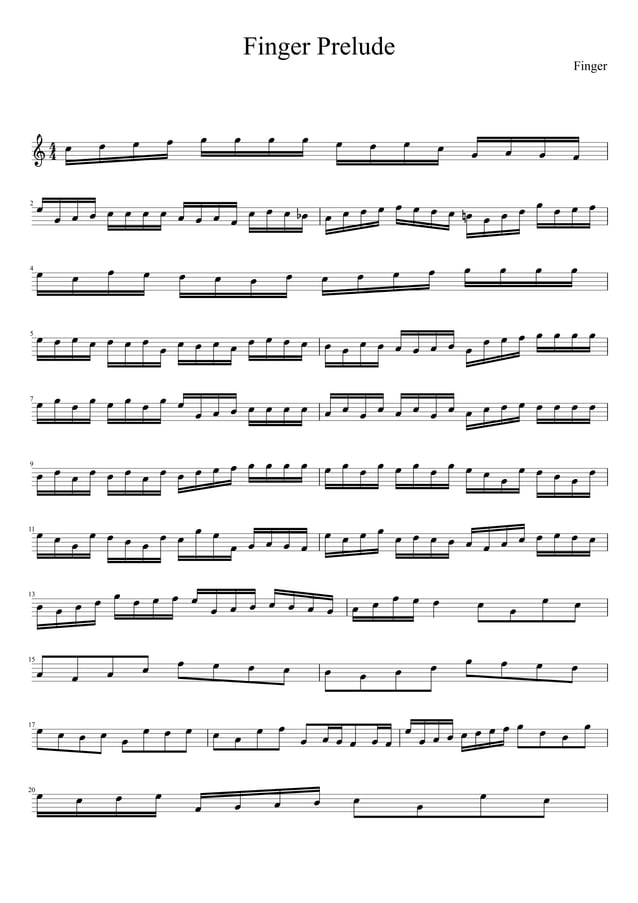 Finger prelude | PDF