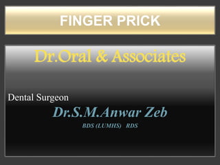 Finger pricking | PPTX