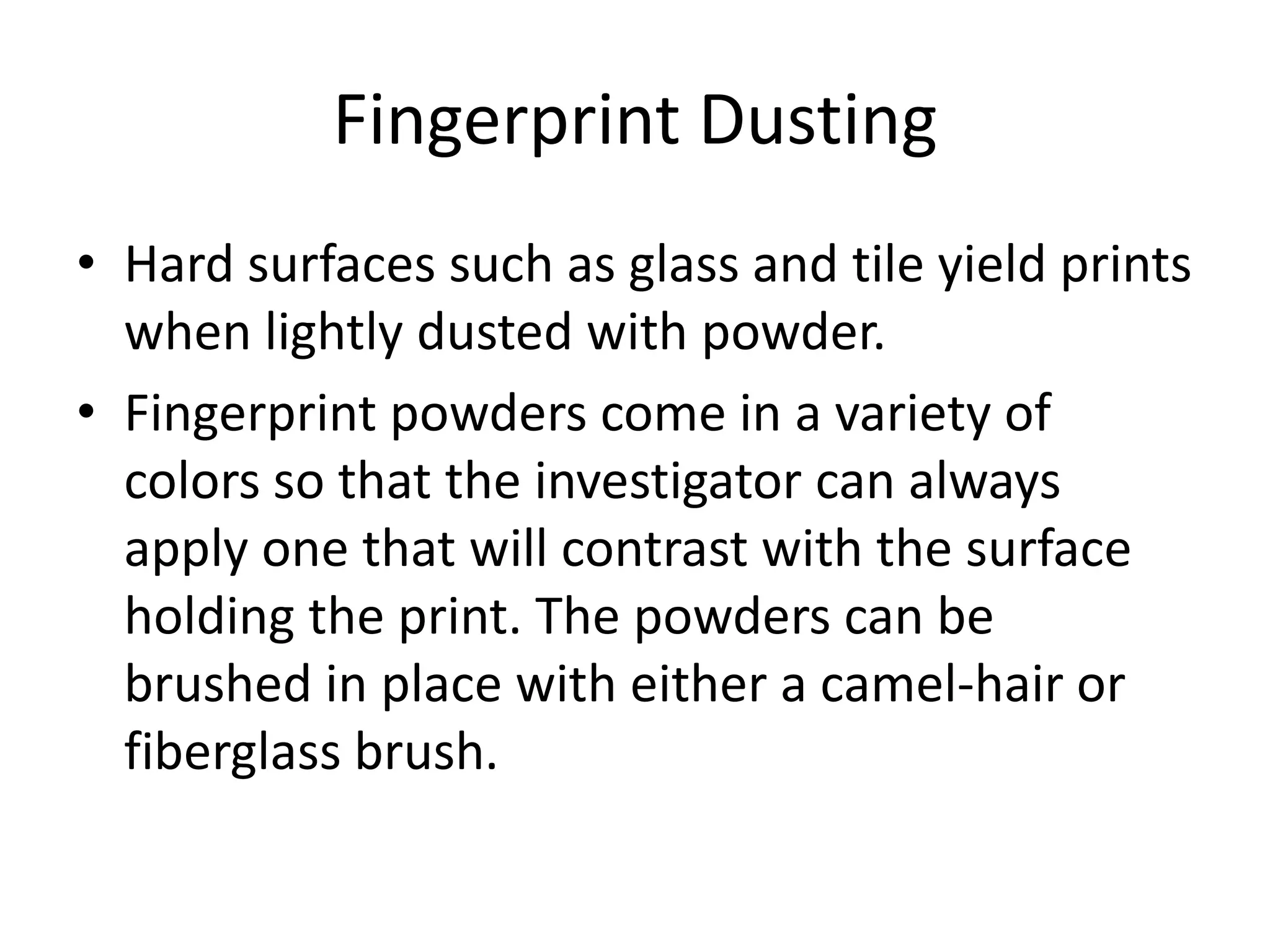 CSI'/ Forensics Fingerprint Identification | PPTX