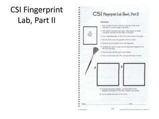 CSI'/ Forensics Fingerprint Identification | PPTX