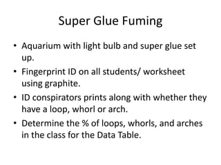 CSI'/ Forensics Fingerprint Identification | PPTX
