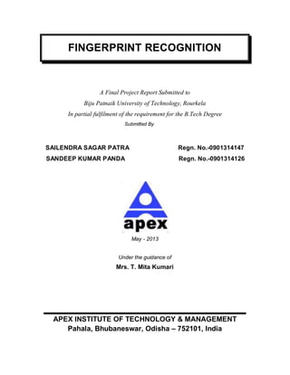 Fingerprint Recognition Technique(PDF) | PDF | Photo Editing Software | Computer Software and ...