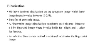 Fingerprint recognition presentation | PPTX