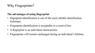 Fingerprint recognition presentation | PPTX