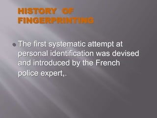 Finger print | PPT