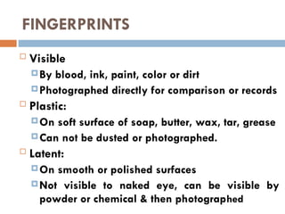Fingerprint methods & identification. pptx | PPT
