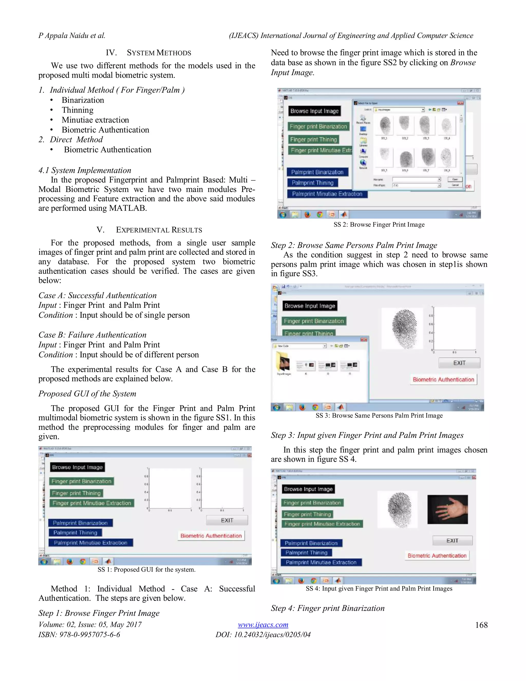 Fingerprint And Palmprint Multi Modal Biometric Security System Pdf