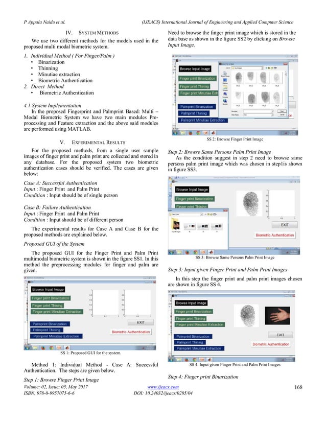 Fingerprint and Palmprint Multi-Modal Biometric Security System | PDF