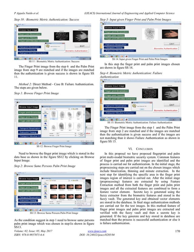 Fingerprint and Palmprint Multi-Modal Biometric Security System | PDF