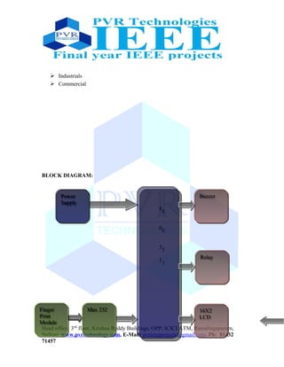 Fingerprint based authentication system | PDF