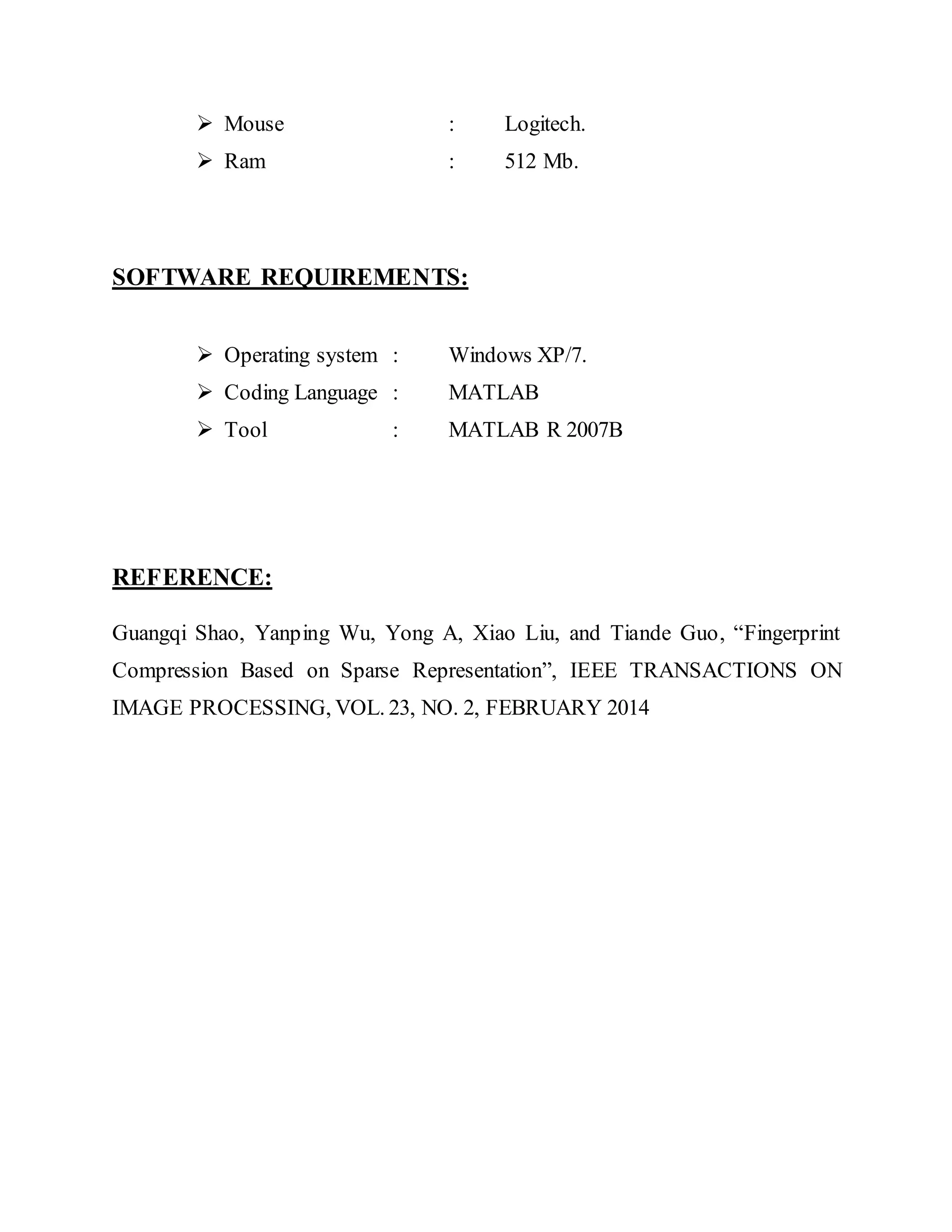 IEEE 2014 MATLAB IMAGE PROCESSING PROJECTS Fingerprint compression-based-on-sparse ...