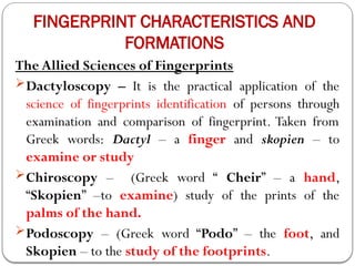 FINGERPRINT-FORENSIC-forensuc science 2nd | PPTX