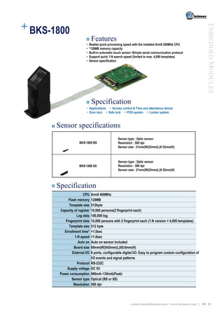 FINGERPRINT RECOGNITION EMBEDDED MODULE | PPT