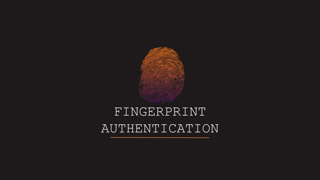 Fingerprint Authentication Using Biometric And Aadhar Card Fingerprint | PPTX | Operating ...