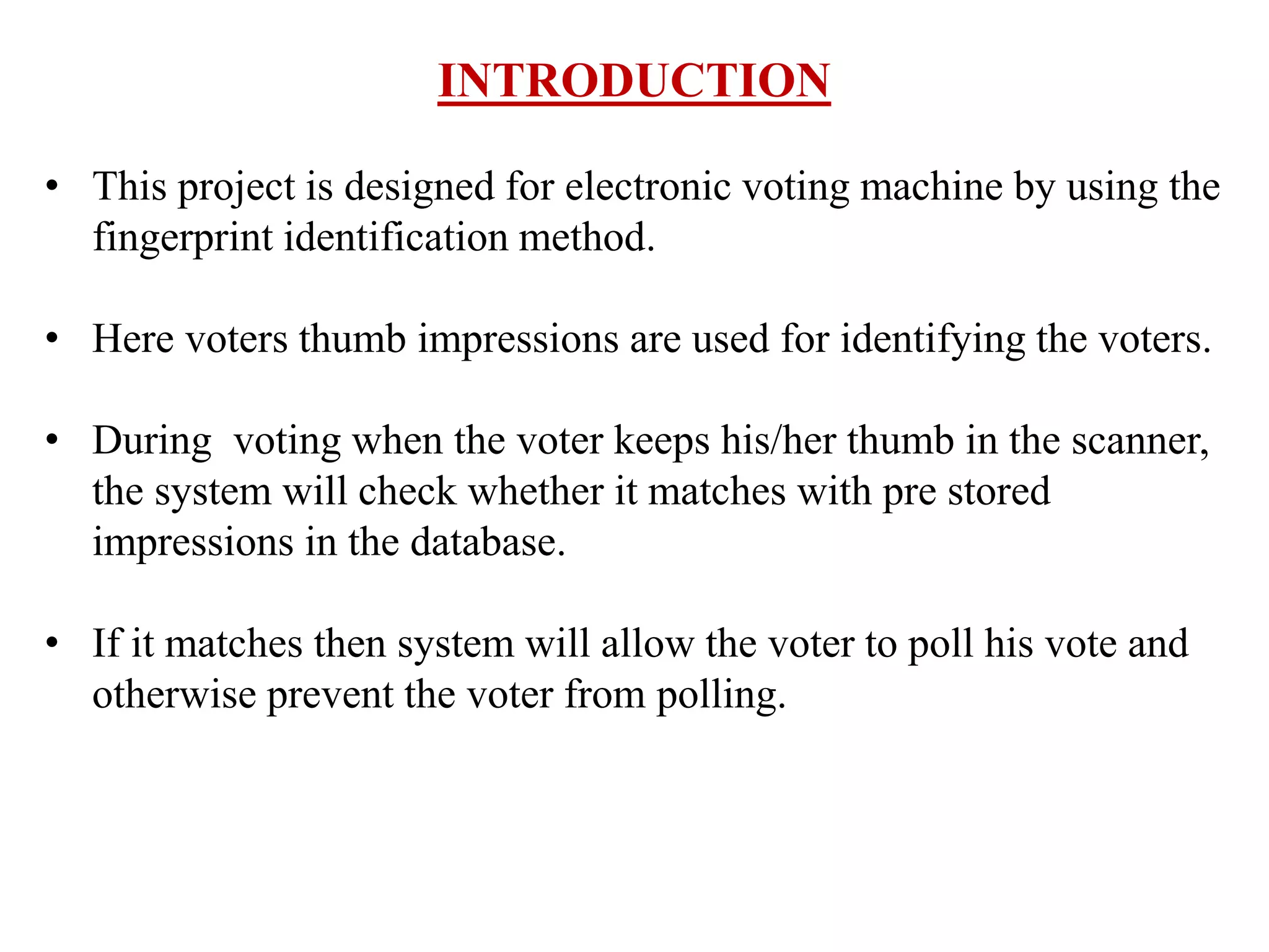 Finger print based EVM by saurabh | PPTX