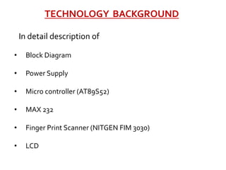 Finger print based EVM by saurabh | PPTX