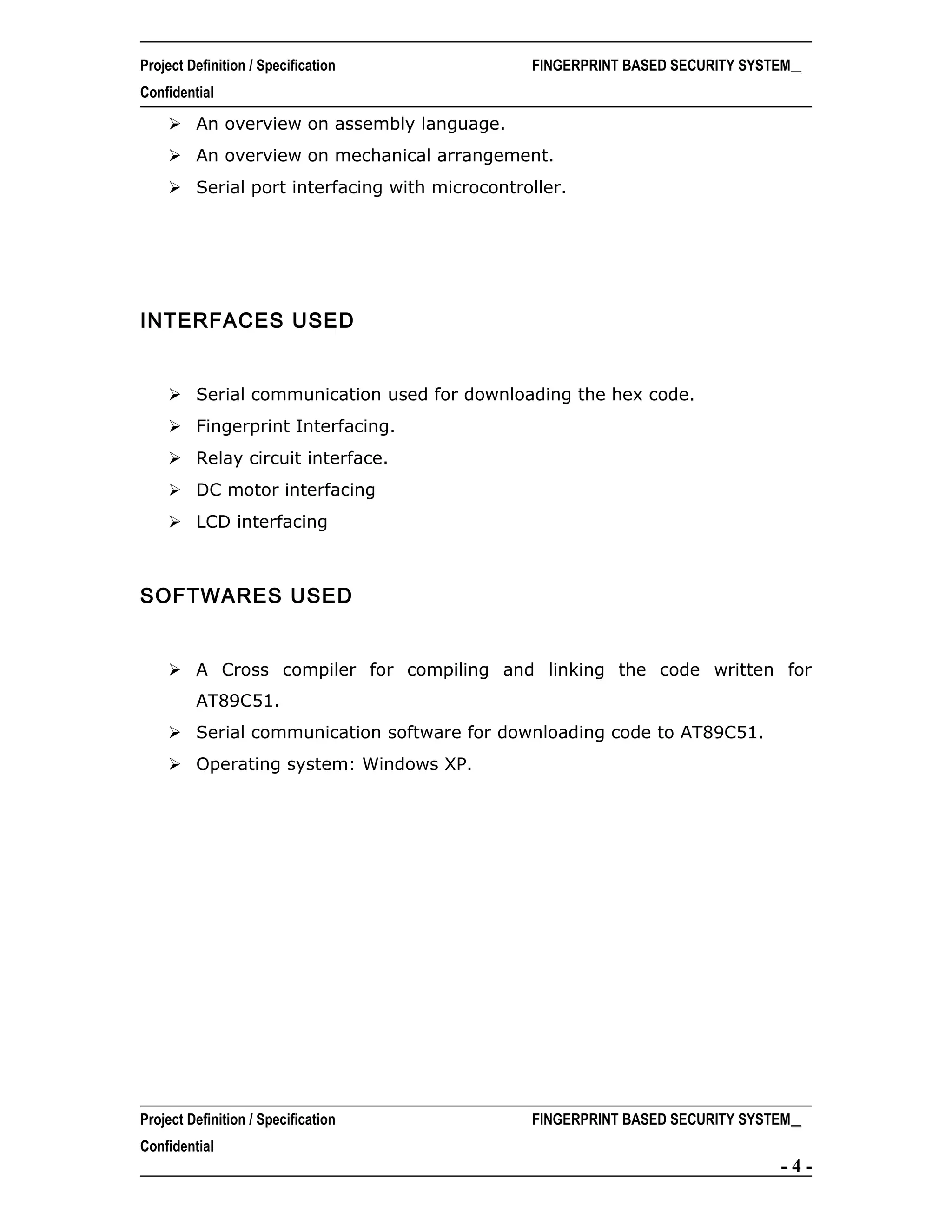 Fingerprint based security system | PDF